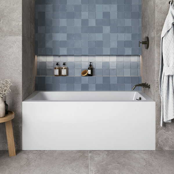 StreamlineBath Streamline GA-304-10-ORB 60 in. x 30 in. Acrylic Right-Hand Drain Alcove Bathtub ...